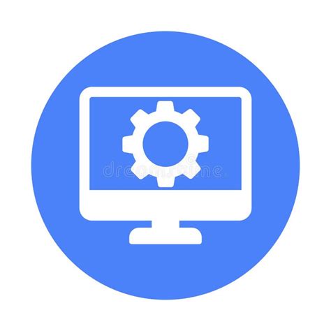Computer Configure Isolated Vector Icon Which Can Easily Modify Or Edit Stock Vector