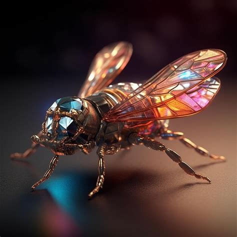 Premium Ai Image Insect Created From Gems Real Photo Generative Ai