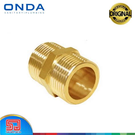 Jual Onda Double Nipple Nepple Brass Konektor Sambungan Pipa Drat Luar Kuningan 1 2 Shopee