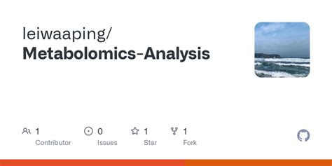Github Leiwaapingmetabolomics Analysis