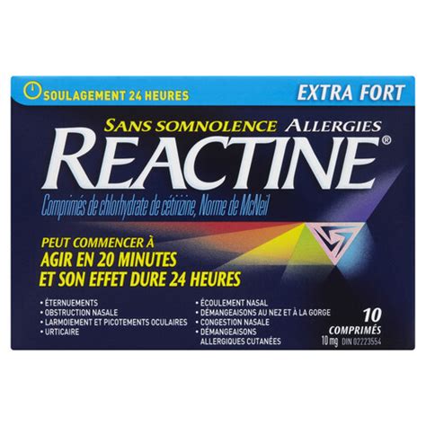 Reactine Extra Strength 24 Hour Relief 10 Tablets Voilà Online