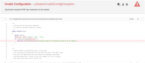 Yii2 Invalid Configuration ApcCache Requires PHP Apc Extension To Be