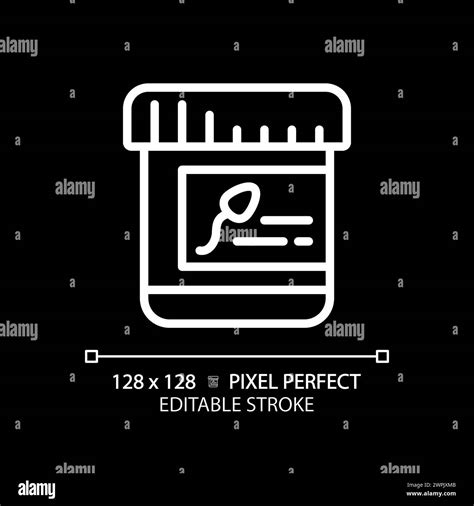 Sperm Collection White Linear Icon For Dark Theme Stock Vector Image And Art Alamy