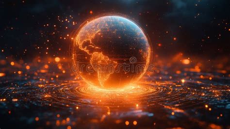 Global Network And Digital Connectivity Represented By Lighted Nodes And Geographical Regions