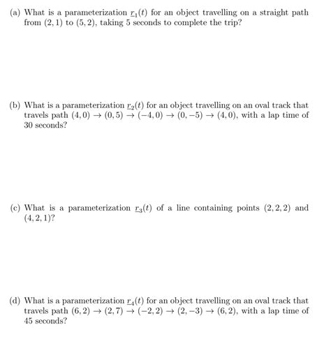 solved a ﻿what is a parameterization r 1 t ﻿for an