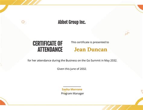 Free Printable Attendance Certificate Templates To Customize Online