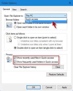 How To Disable Quick Access In Windows 10 File Explorer