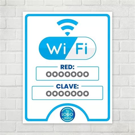 Señalamiento Personalizado 20x25cm Wifi Blanco Meses Sin Intereses