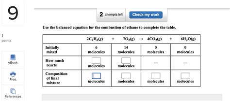 Solved Use The Balanced Equation For The Combustion Of