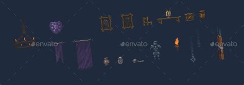 Magic Castle Tile Set And Background Game Assets Graphicriver