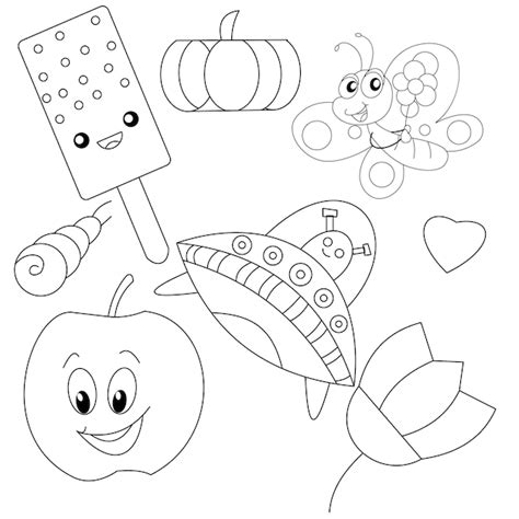 손으로 그린 낙서 색칠 요소 프리미엄 벡터