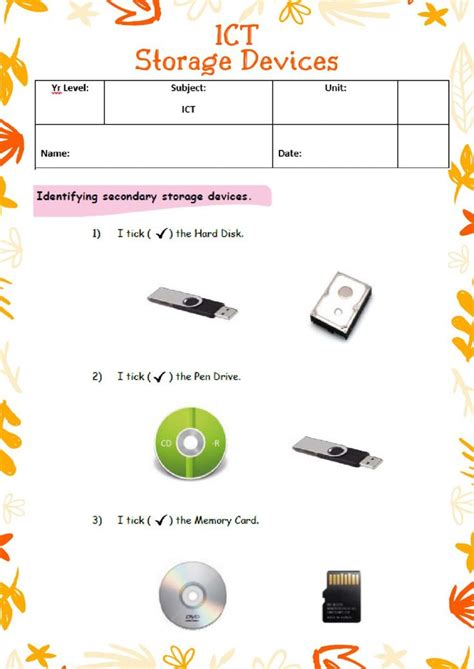 Secondary Storage Devices Activity