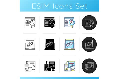 Web Analytics Icons Set Graphic By Bsd Studio Creative Fabrica