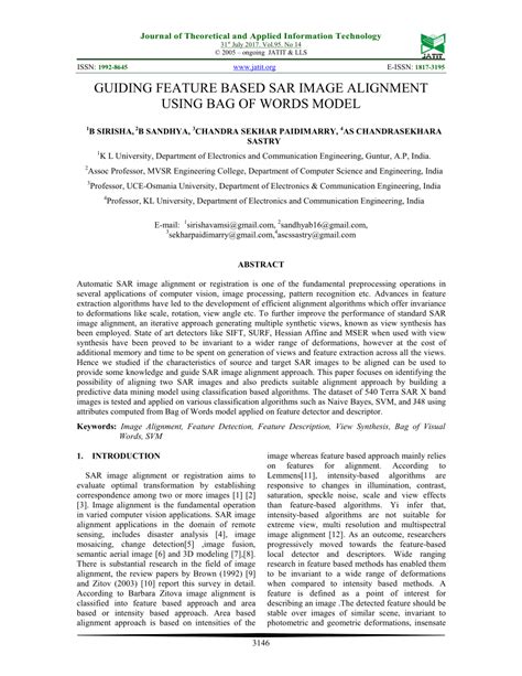 Pdf Guiding Feature Based Sar Image Alignment Using Bag Of Words Model