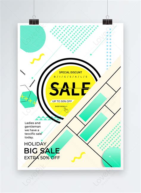 녹색 기하학적 쇼핑 프로모션 포스터 이미지 사진 466220086 무료 다운로드