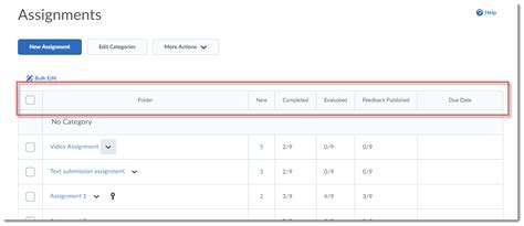 Navigating The New Assignments Page View Centre For Excellence In Teaching And Learning