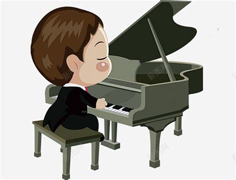弹钢琴的艺术小男孩 创意素材