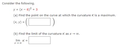 Solved Consider The Following Y X6 2 3 A Find The Point Chegg Com