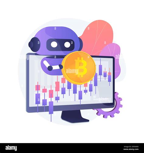 Crypto Trading Bot Abstract Concept Vector Illustration Stock Vector