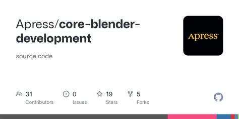 github apress core blender development source code