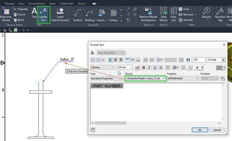 Solved Link Format Text Parameters To A Different Part On A Drawing Autodesk Community