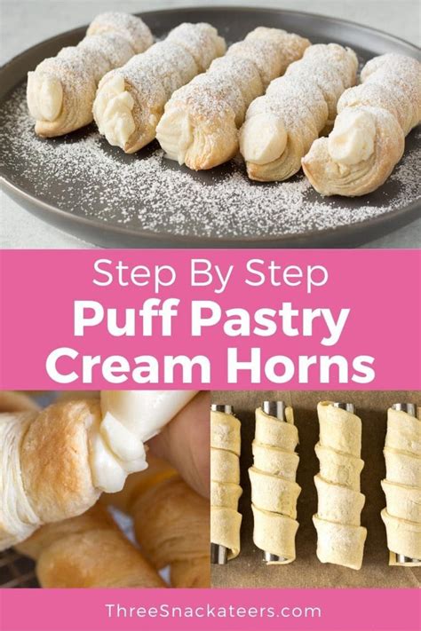 Easy Puff Pastry Cream Horns Lady Locks Recipe The Three Snackateers