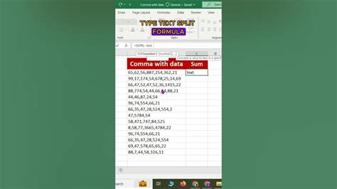 Excel Pro Trick 💠how To Sum Comma Separated Values In Excel Shorts Youtube