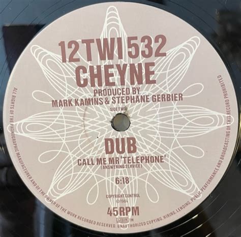 Cheyne Call Me Mr Telephone 12 Ead Record