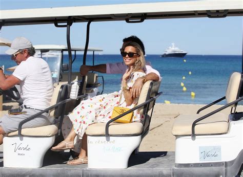 Sylvie Meis Niclas Castello Enjoy A Day On The Beach In Saint Tropez