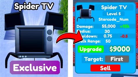 I Got 1 Spider Tv In Toilet Tower Defense Episode 60 Update Youtube