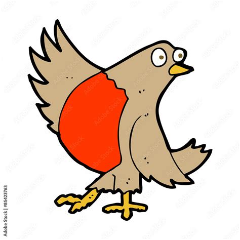 Cartoon Dancing Robin Stock Vector Adobe Stock