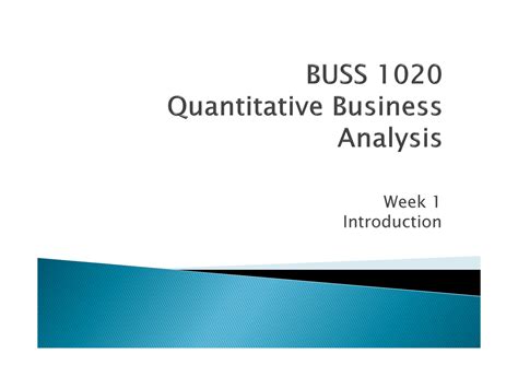 Week 1 Introduction Lecture Notes 026134 Studocu