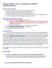 Introduction To Phylogenetics And Tree Building Lab Course Hero
