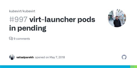 Virt Launcher Pods In Pending Issue Kubevirt Kubevirt Github