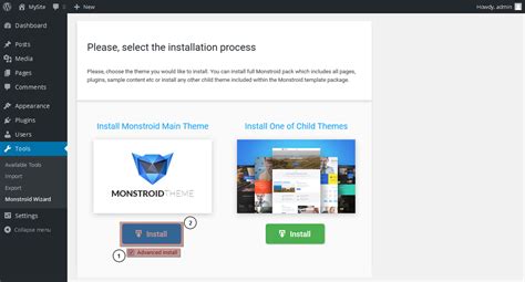 Monstroid How To Install Theme Without Ecommerce Features Using Monstroid Wizard Template