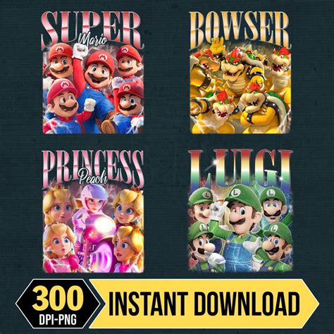 Super Mario Characters Bootleg Style Png Bundle Super Mario Princess
