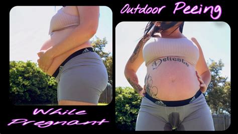 Soledustqueen Outdoor Peeing While 7 Months Pregnant Manyvids