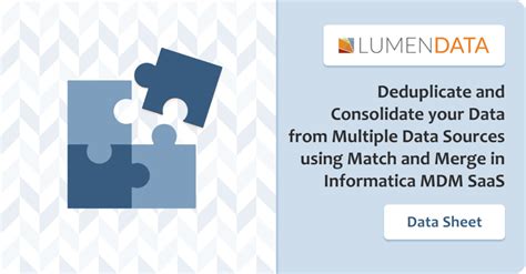 deduplicate and consolidate your data from multiple data sources using