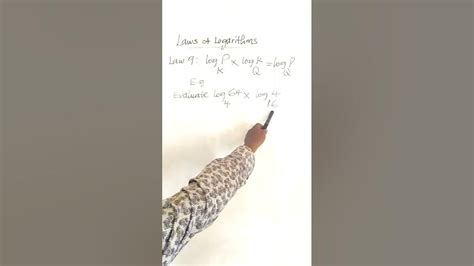 Solve Logarithmic Equations In Easy Steps Maths Logarithm Shorts