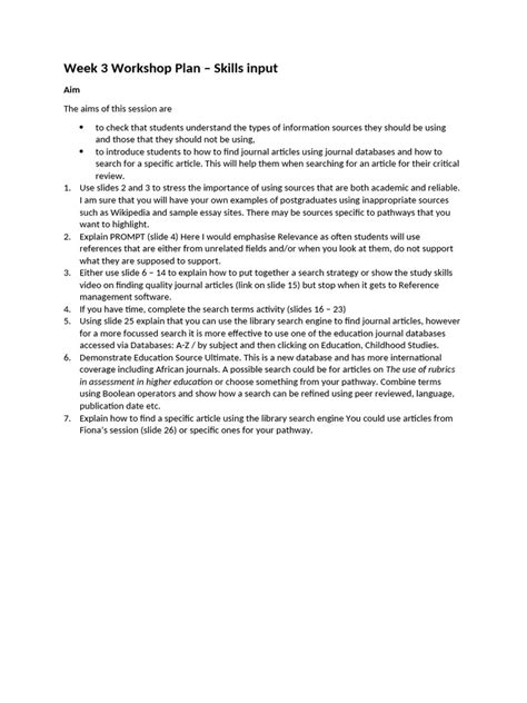 Week3workshopplan Pdf