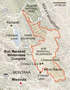Bob Marshall Wilderness Map Color 2018