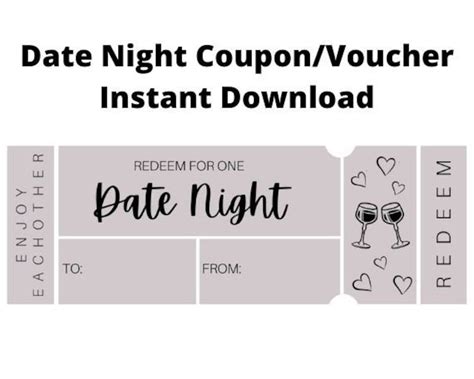 Free Printable Date Night Coupon Free Printable A Z
