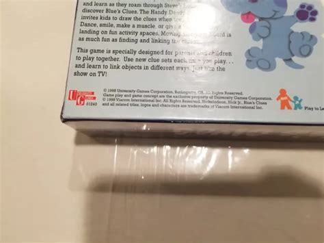 BLUES CLUES BOARD Game Nickelodeon Nick Jr University Games Play To
