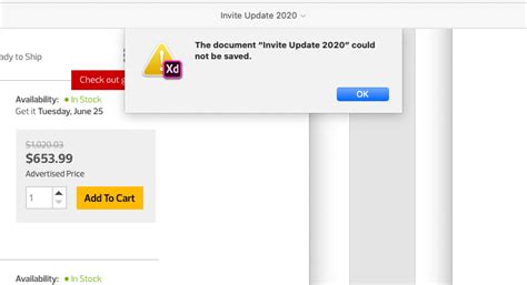 Crashload Xd Error Message When Saving Adobe Community 11021463