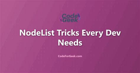 How To Convert Nodelist To Array In Javascript Simple Methods Explained Codeforgeek