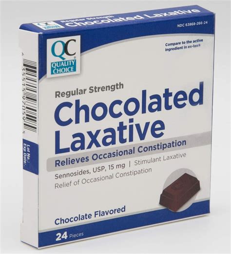 Quality Choice Regular Strength Chocolate Laxative 24 Count Each 1