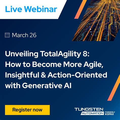 Jesper Scherpenhuijsen On Linkedin Tungstenautomation Kofax Generativeai Totalagility8 Webinar