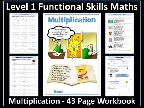 Functional Skills Maths Level 1 Multiplication Workbook Teaching Resources