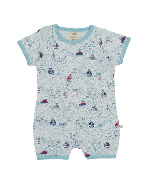 Tiny Twig Tiny Crew Zipsuit Romper Printed Organic Cotton For Infants