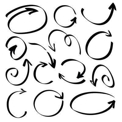 Hand Drawn Arrow Circle Vector Art Icons And Graphics For Free Download